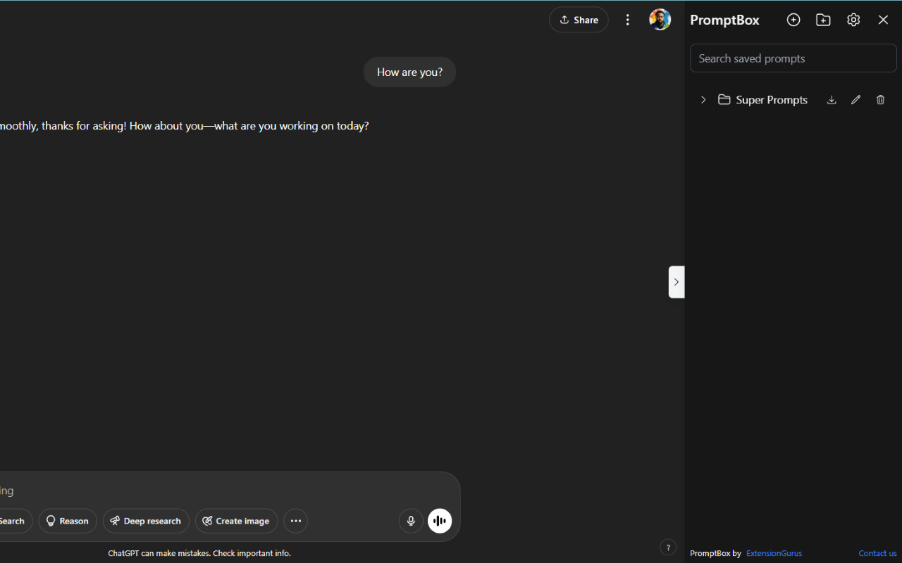PromptBox - AI Prompt Management Extension